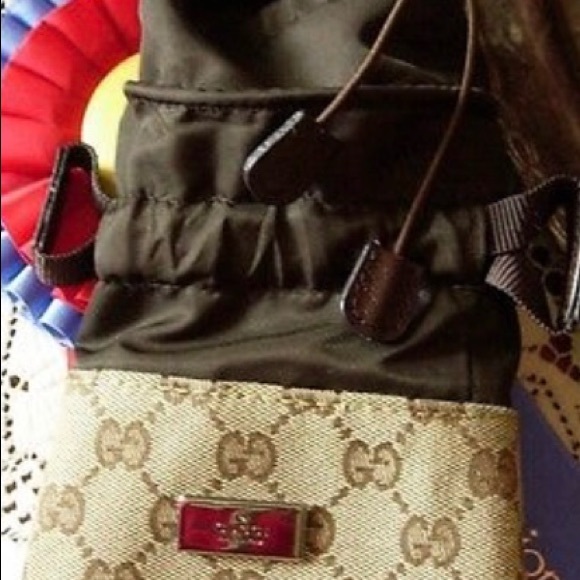 Gucci | Accessories | Rare Ltd Gucci Gg Monogram Water Bottle Carrier ...